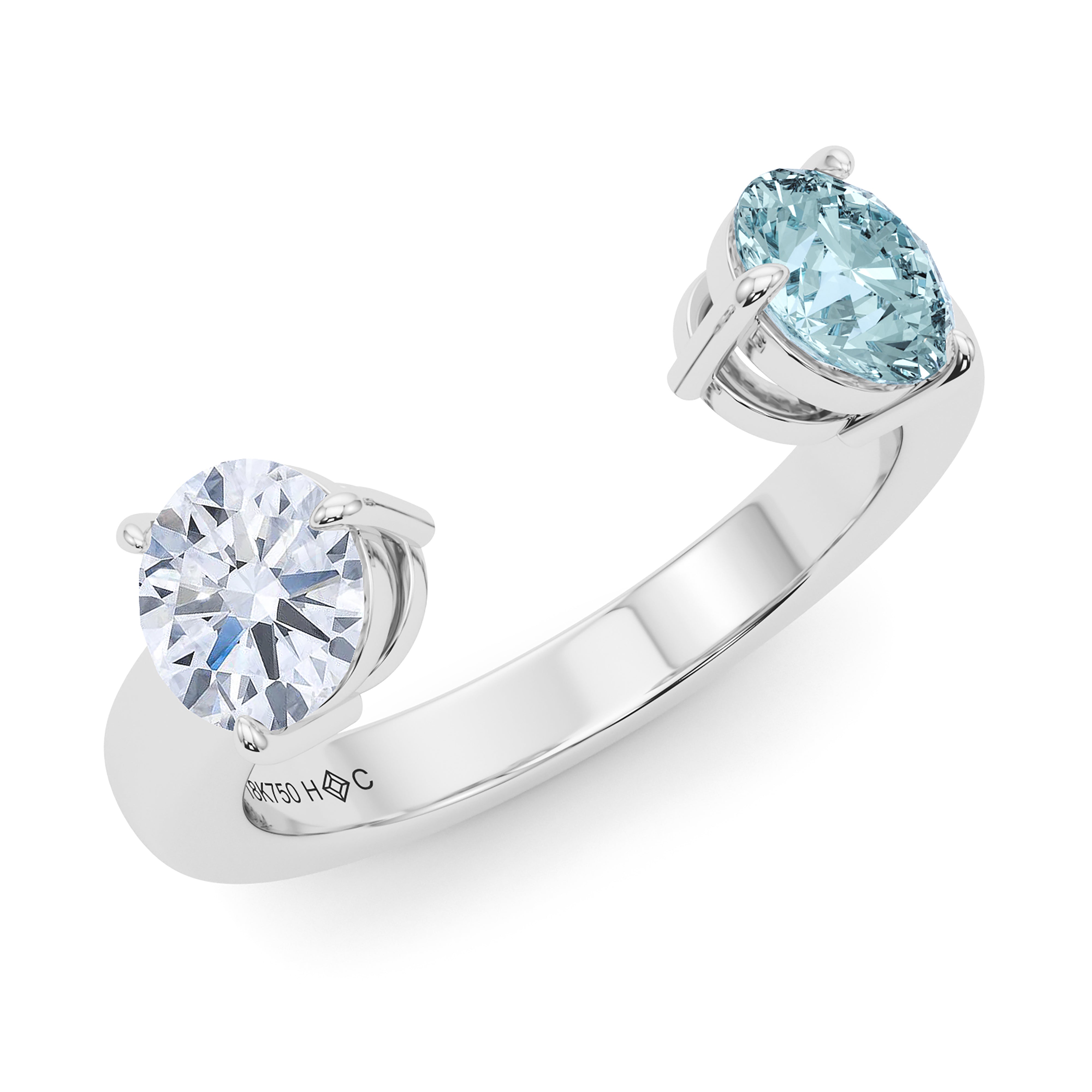 Two Stone Toi Et Moi Round Diamond Ring and Birthstone | Shop Now