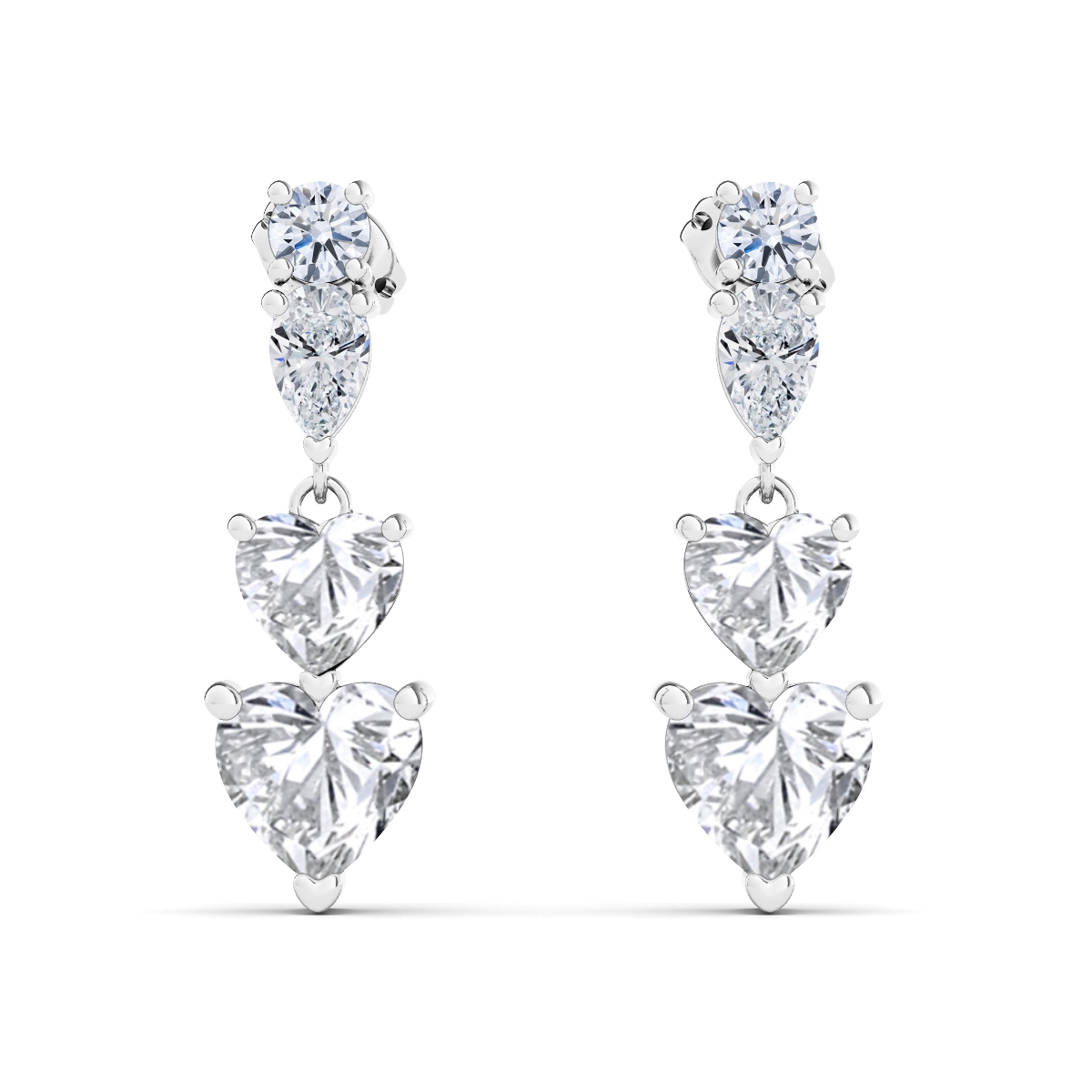 Heart Shape Drop Earrings | Shop Now