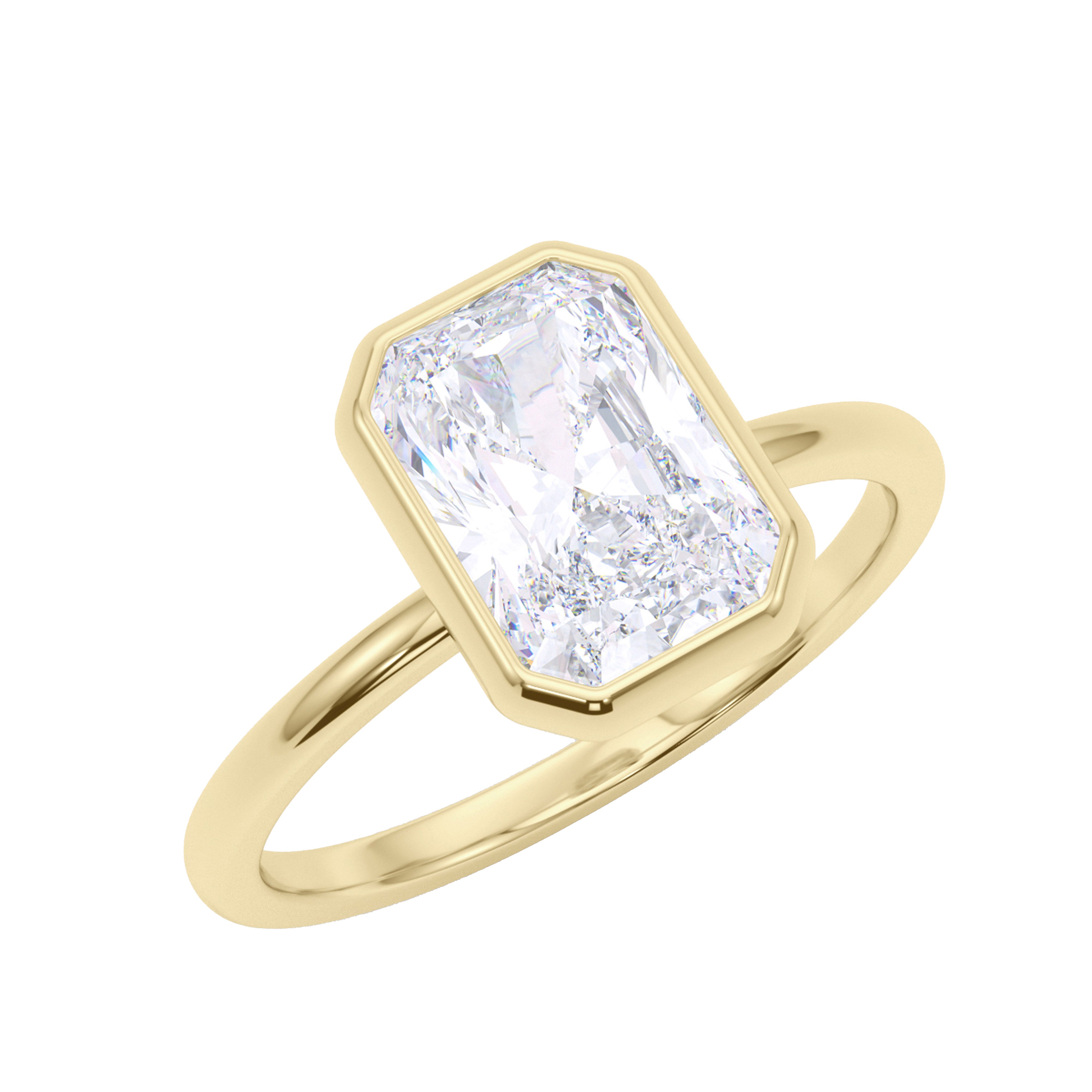 Bezel Radiant Diamond Ring | Shop Now