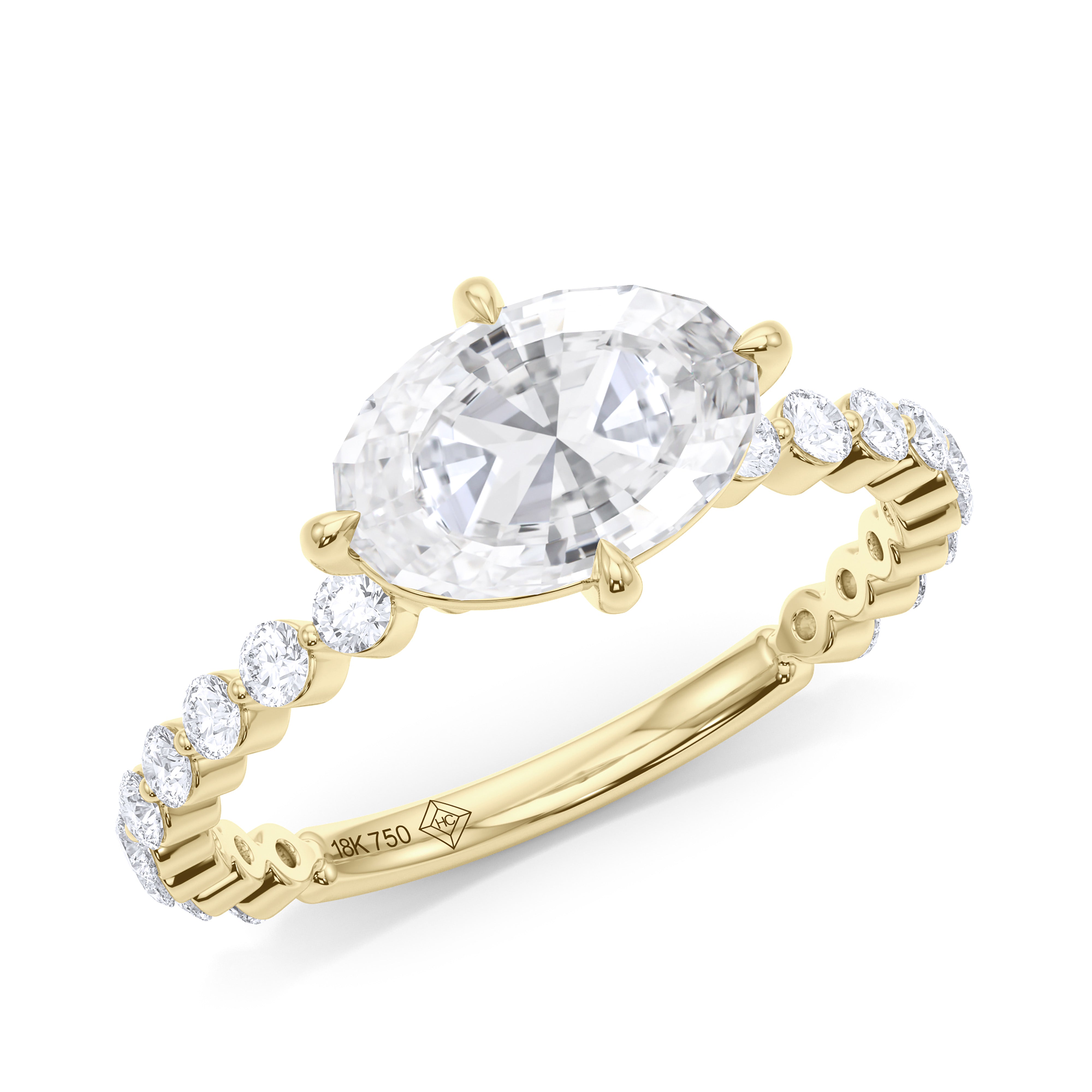 Step Cut Oval Engagement Ring | Shop Now