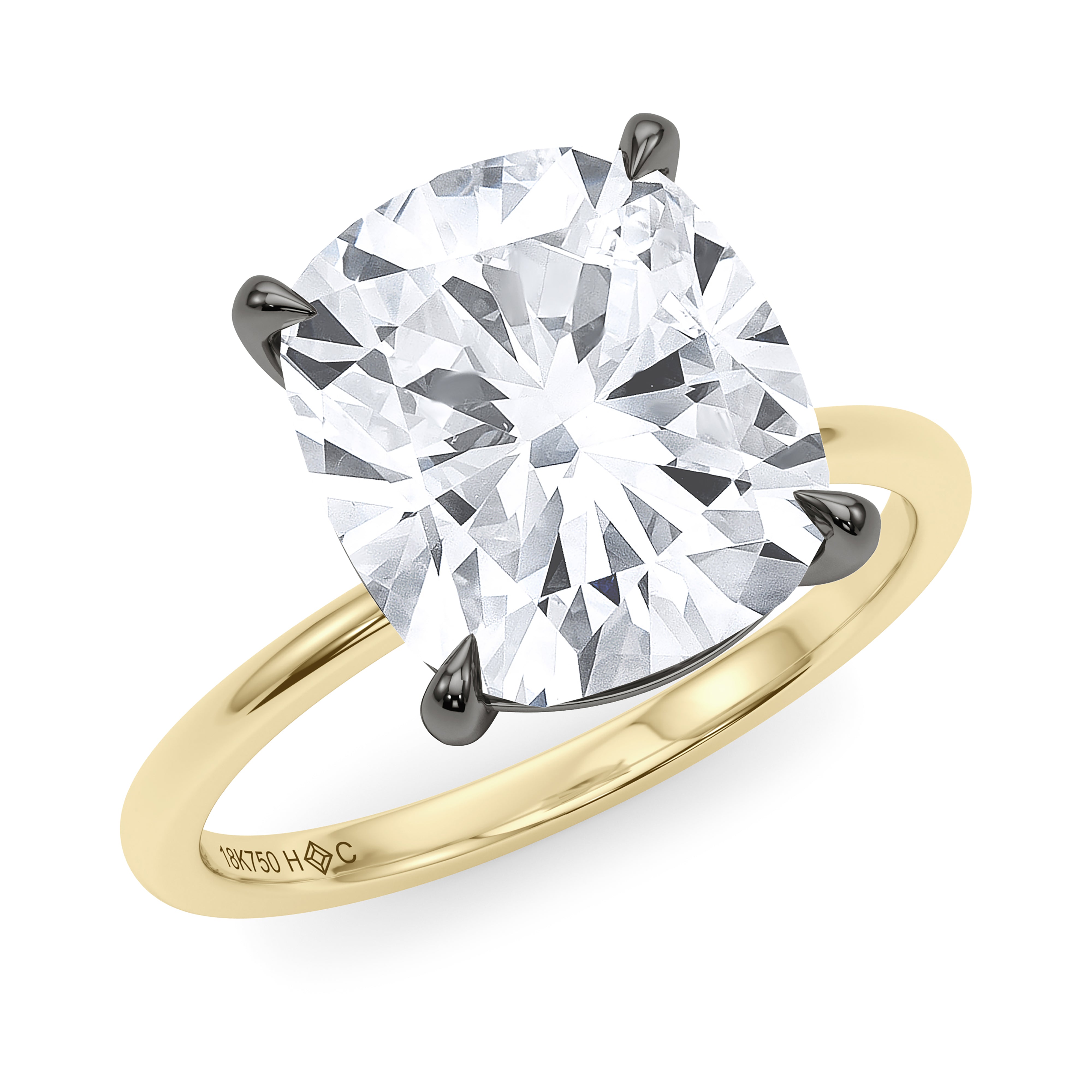 Mixed Metal Cushion Cut Diamond Ring | Shop Now