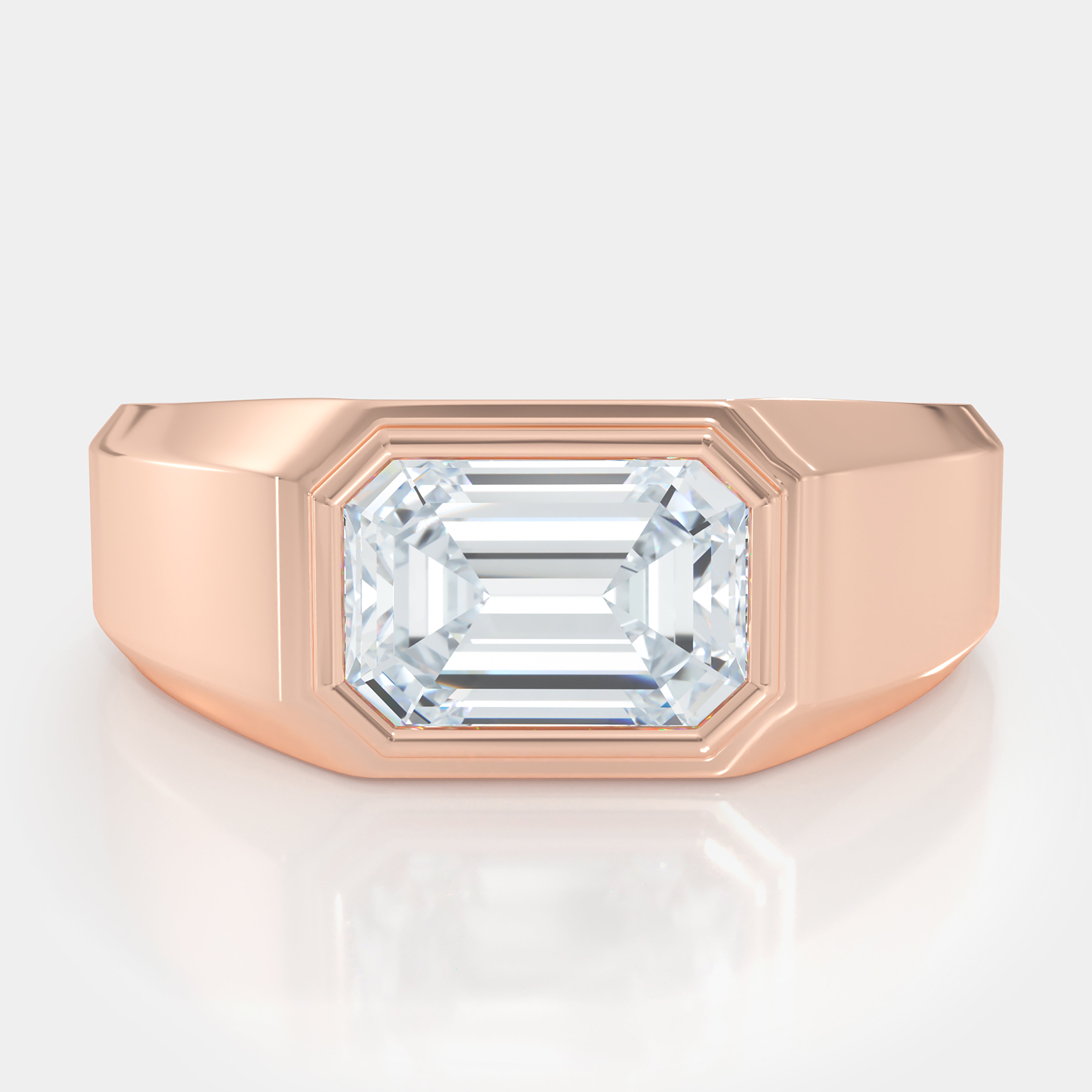 Men's Emerald Signet Ring Flawless | Shop Now
