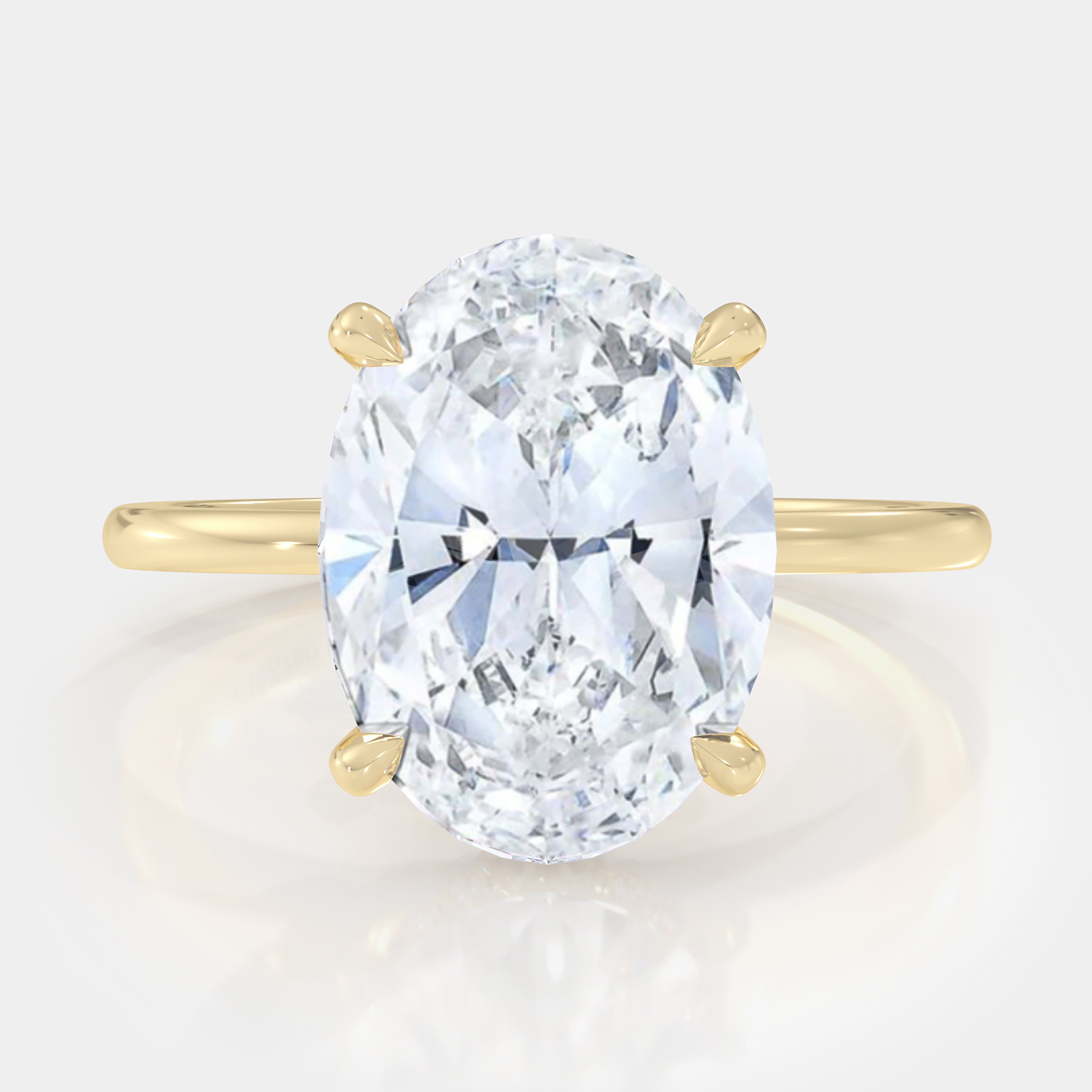 Oval Cut Hidden Halo Diamond Ring | Shop Now