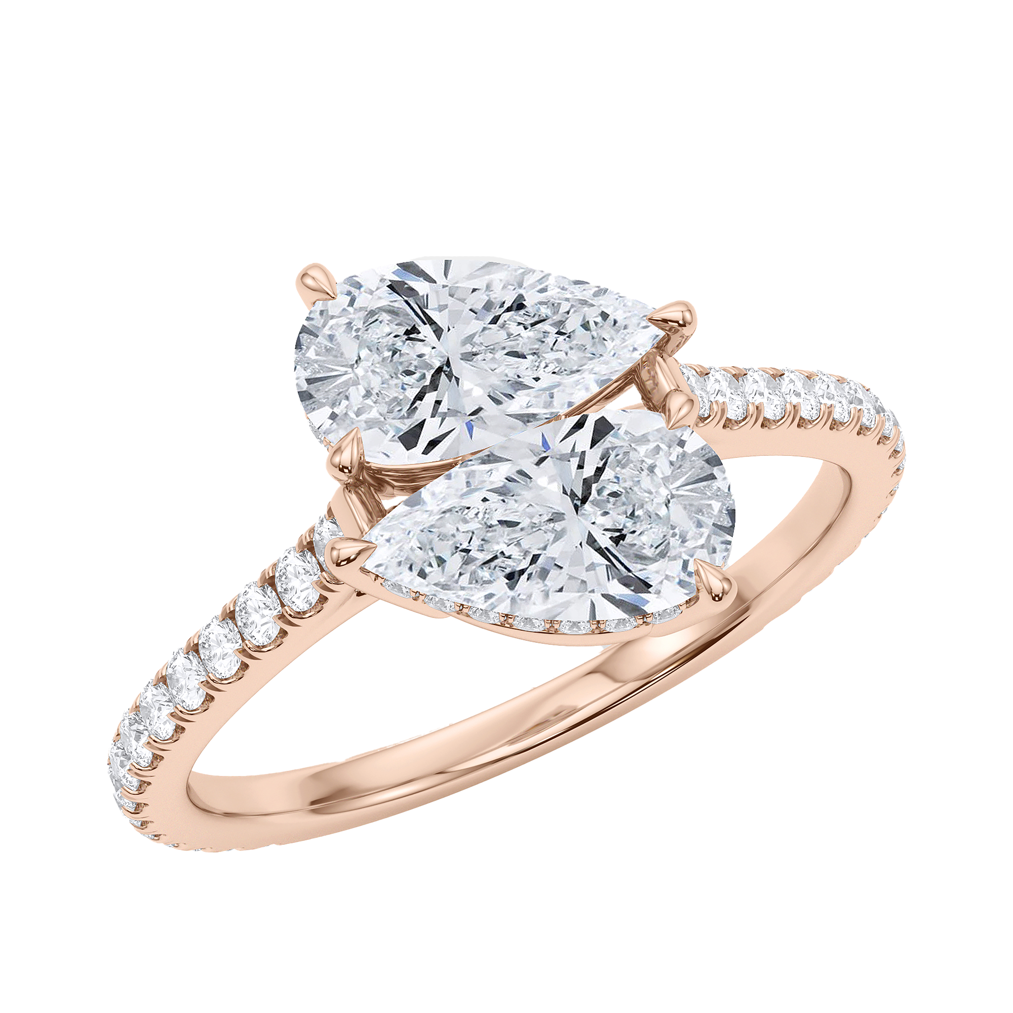 Pear East-West Twin Pave Diamond Ring | Shop Now